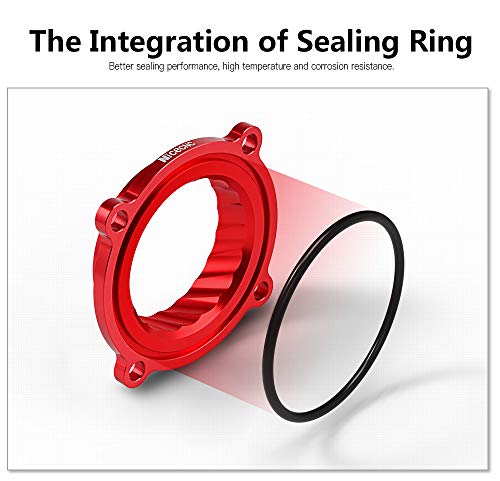NICECNC Red Throttle Body Spacer Compatible with Dodge Charger Challenger Durango Grand Caravan Journey 3.6L V6 2011-2015,See Fitments