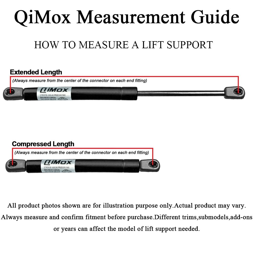 Qty (2) QiMox Rear Liftgate Hatch Tailgate Struts Lift Supports Shocks Compatible with Dodge Journey 2009-2017
