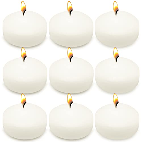 30 Pack 2 Inch Ivory Floating Candles, Unscented Dripless Tealight Candles for Weddings, Birthdays, Wedding Party Pool Holiday and Home Decor