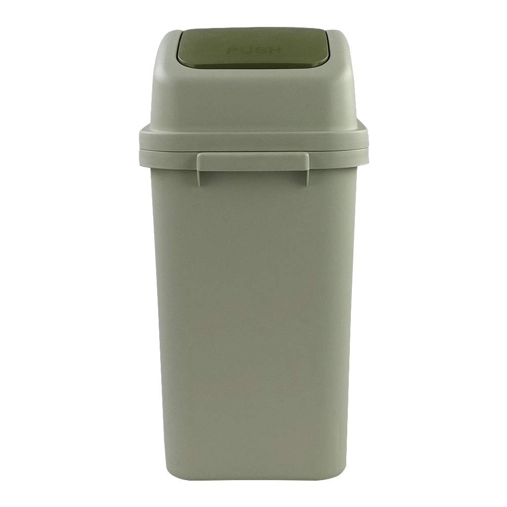 Ortodayes 1.8 Gallon Plastic Trash Can with Lid, Desktop Trash Bin (Green)