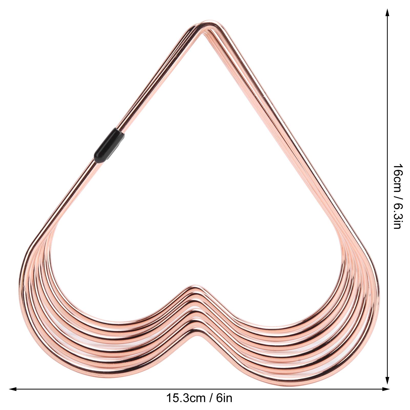 Magazine Holder, Heart Shaped File Holder Book Rack, Desktop File Sorter Magazine Organize Letter Storage for Document Folder(Rose Gold)