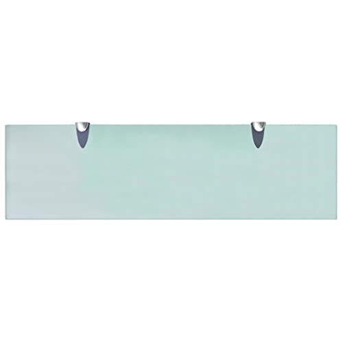 GOLINPEILO Floating Shelf Tempered Clear Glass for Living Room, Bedroom, Bathroom 27.6"x7.9" Glass Thickness: 0.3"