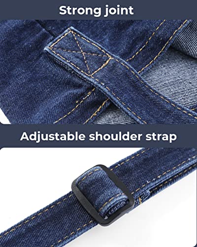 Denim Shoulder Bag for Women Hobo Tote Bag, Canvas Messenger Bag Large Crossbody Handbag, Jean Bag for Travel Work School