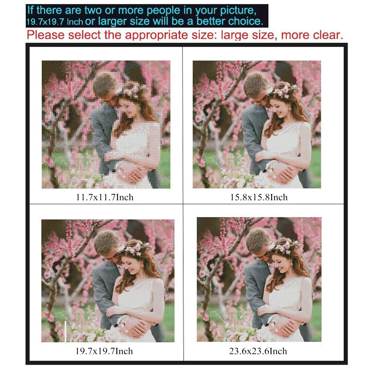 Custom Diamond Painting Kits Full Drill for Adults,Personalized Photo Customized Diamond Painting,Private Custom Your Own Picture (Round Drill, 11.7x11.7inch/30x30cm)