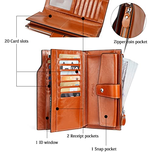BOSTANTEN Leather Hobo Handbags bundle Women Leather Wallet RFID