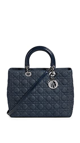 Dior Women's Pre-Loved Large Lady, Cannage Denim, Blue, One Size
