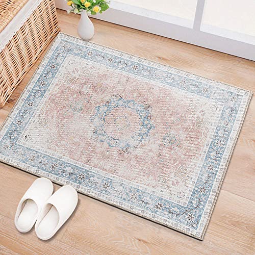 Rugshop Bohemian Distressed Stain Resistant Flat Weave Eco Friendly Premium Recycled Machine Washable Area Rug 2'1"x3' Rust