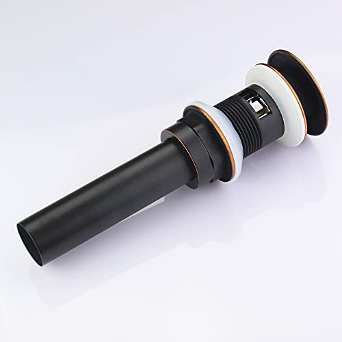 ORB Vessel Sink Drain with Overflow, Lavatory Bathroom Faucet Pop Up Drain Stopper