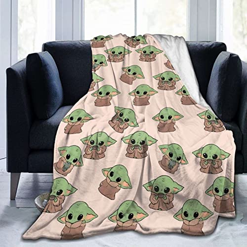 Soft Flannel Blanket Cartoon Warm Plush Throw Blanket Fleece Blanket for Couch Sofa Bedroom All Season for Kids Adults Gift 80"X60"