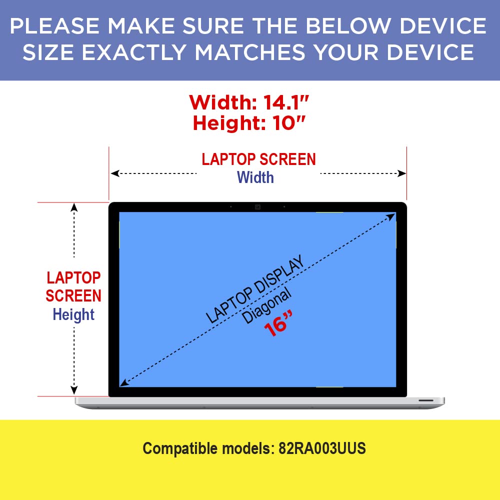 Artemis Shields Matte Screen Protector for Lenovo IdeaPad Flex 5 16ALC7 16 inch Laptop Compatible With 82RA003UUS 2 Pack