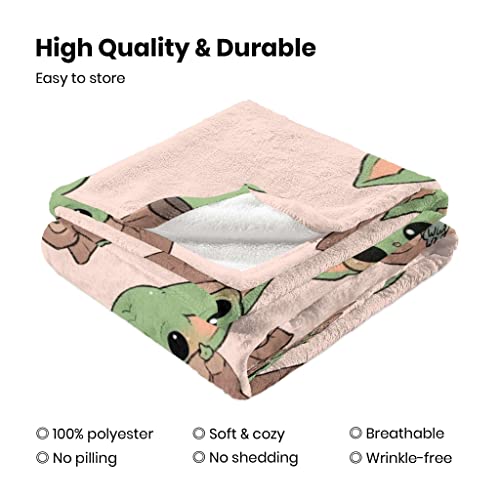 Soft Flannel Blanket Cartoon Warm Plush Throw Blanket Fleece Blanket for Couch Sofa Bedroom All Season for Kids Adults Gift 80"X60"