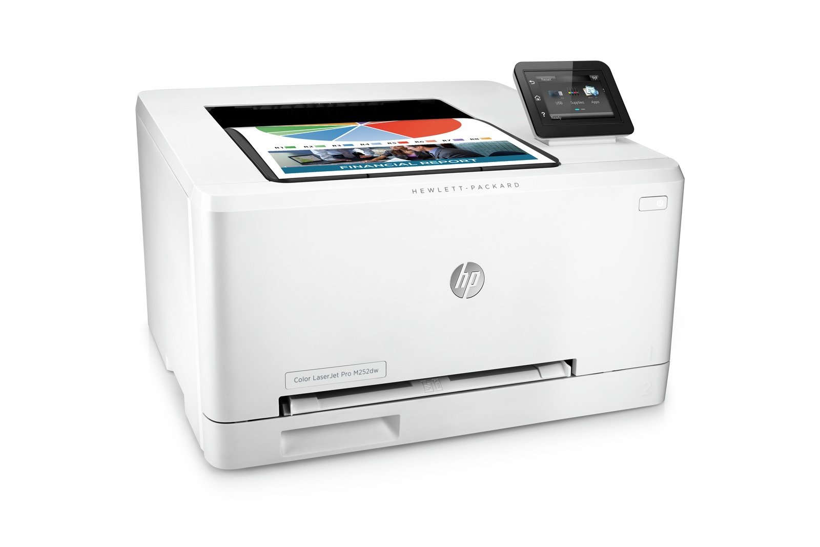 HP LaserJet Pro 200 Color M252dw M252 B4A22A B4A22A#BGJ Laser Printer With New Set Toner Cartridge USB Cable 90-Day Warranty (Renewed)