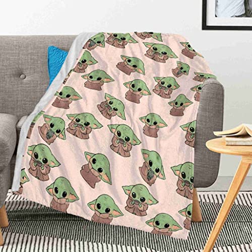 Soft Flannel Blanket Cartoon Warm Plush Throw Blanket Fleece Blanket for Couch Sofa Bedroom All Season for Kids Adults Gift 80"X60"