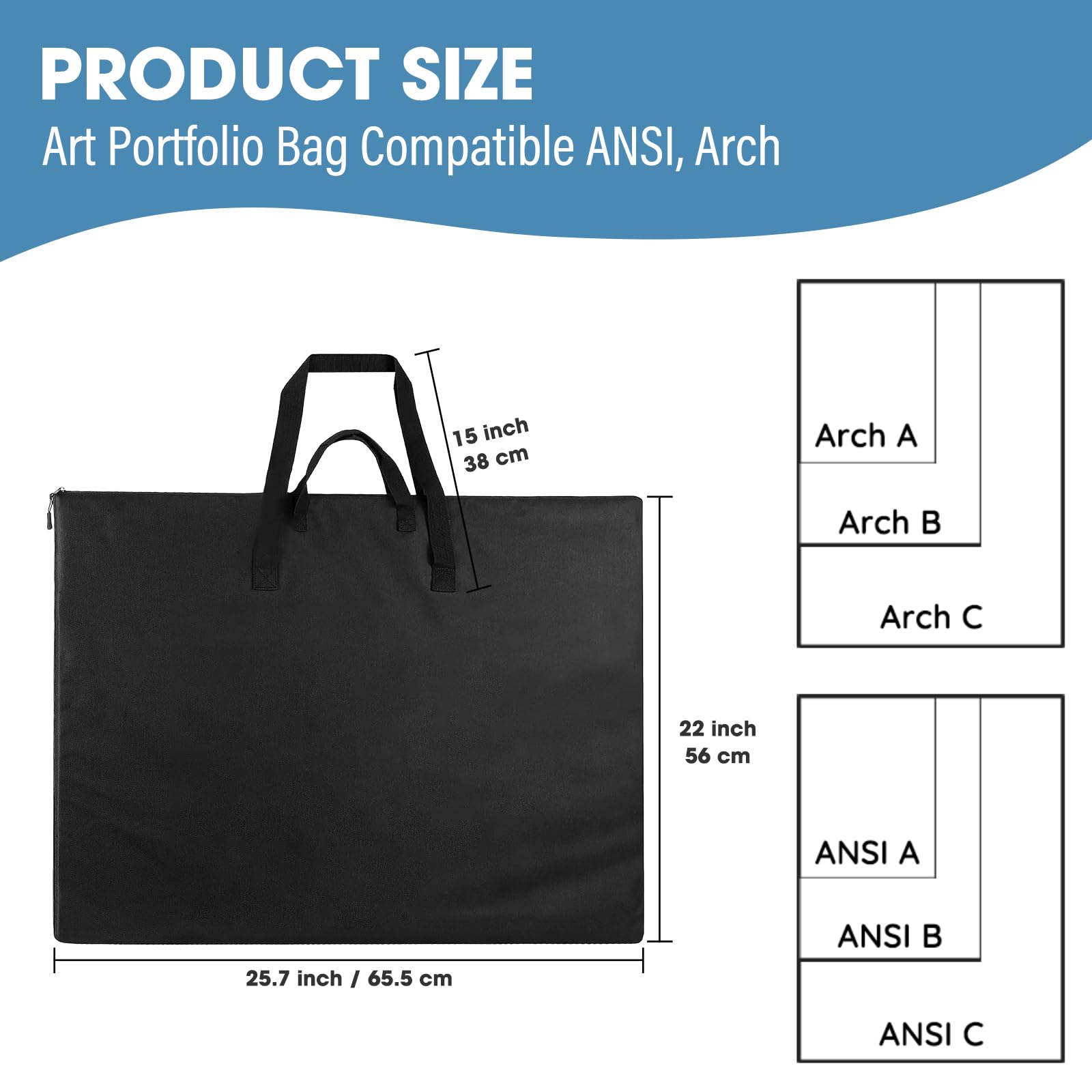 ZKOO Large Size Art Portfolio (BLUE-2X)