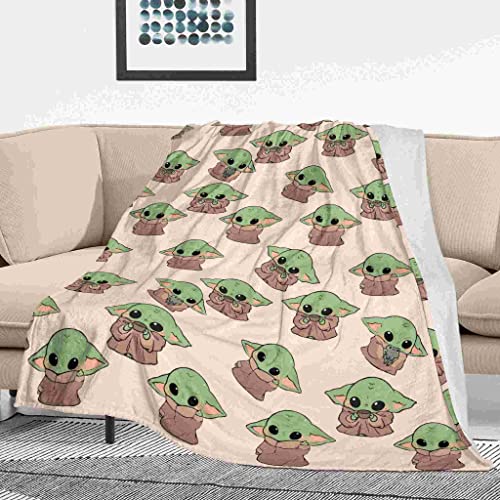 Soft Flannel Blanket Cartoon Warm Plush Throw Blanket Fleece Blanket for Couch Sofa Bedroom All Season for Kids Adults Gift 80"X60"