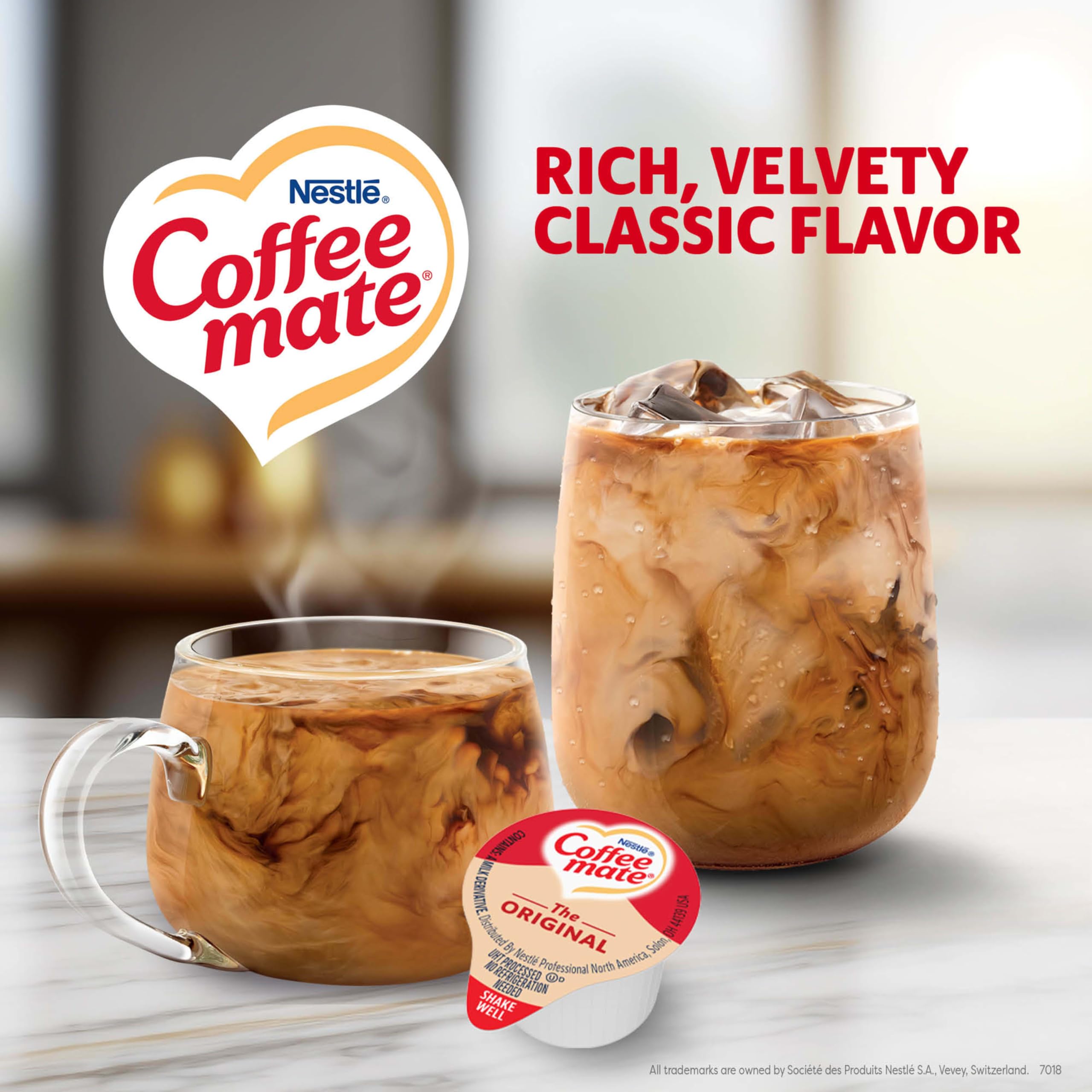 Nestle Coffee mate Coffee Creamer, Original, Liquid Creamer Singles, Non Dairy, No Refrigeration, Box of 180