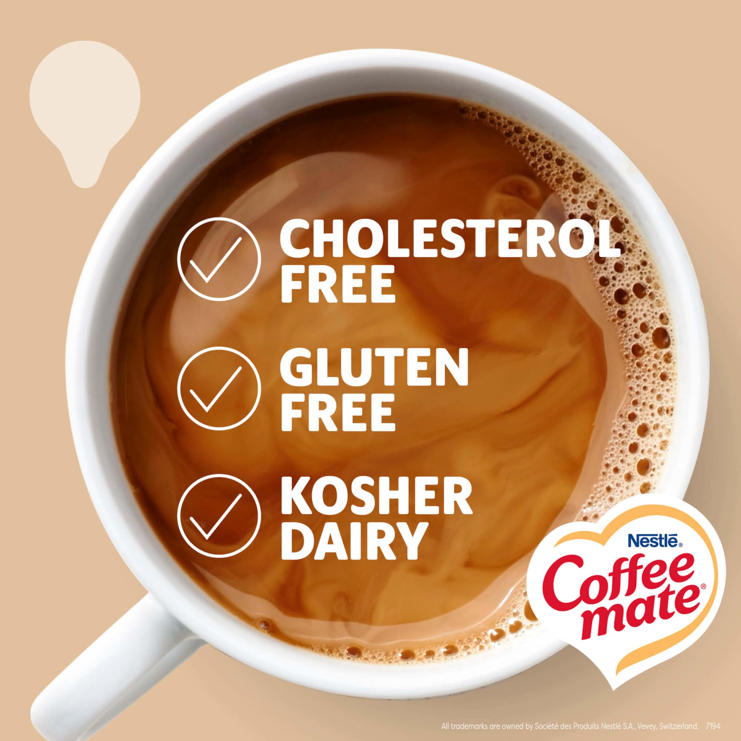 Nestle Coffee mate Coffee Creamer, Original, Liquid Creamer Singles, Non Dairy, No Refrigeration, Box of 180