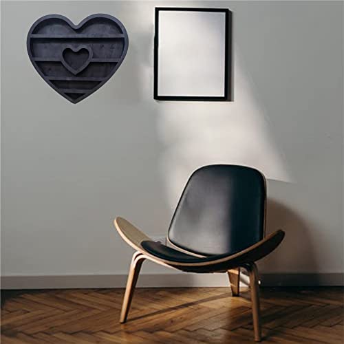 Jueyhapy Moon Elf Crystal Wooden Shelf Heart Crystal Oil Display Wall Shelf Living Room Home Display A