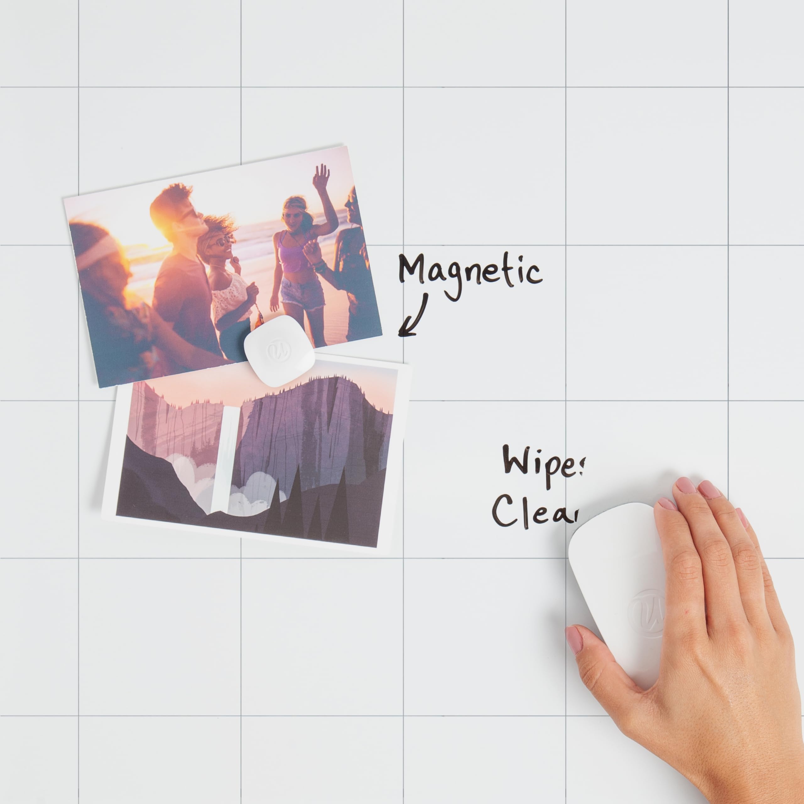 U Brands Magnetic Dry Erase 3-in-1 Calendar Board, 16 x 20 Inches, MOD Black/ Gray Frame, Magnet and Marker Included (388U00-01), Black & Grey