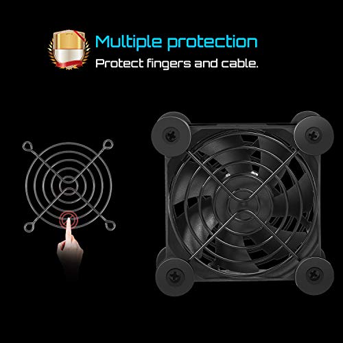 upHere USB Computer Fan Black,Dual 80mm Fan,3 Adjustable Speeds Silent Fan for Computer Cases Computer Cabinet PlayStation Xbox Cooling,U804