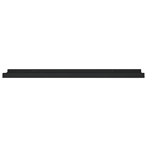 Natulvd Wall Shelves with Ledge, 31.5 Inch Floating Picture Ledge Shelf Set of 2, Narrow Wall Mounted Shelf for Decor and Display, for Bedroom, Living Room, Bathroom, Black