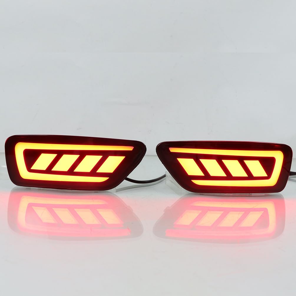 ECAHAYAKU Compatible With Jeep Compass 2011-2016,Jeep Grand Cherokee 2011-2021,Dodge Journey 2011-2017, LED Bumper Light Brake Light Rear Fog Lamp Dynamic Turn Signal Reflector