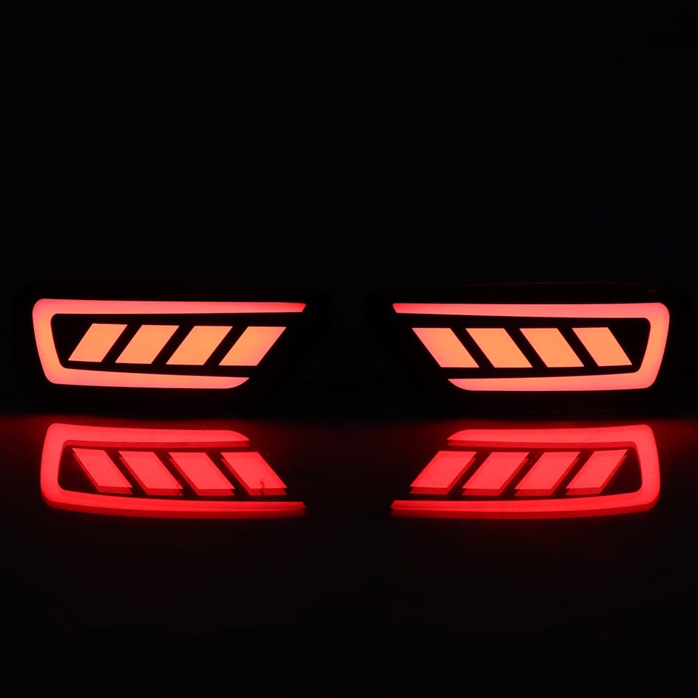 ECAHAYAKU Compatible With Jeep Compass 2011-2016,Jeep Grand Cherokee 2011-2021,Dodge Journey 2011-2017, LED Bumper Light Brake Light Rear Fog Lamp Dynamic Turn Signal Reflector