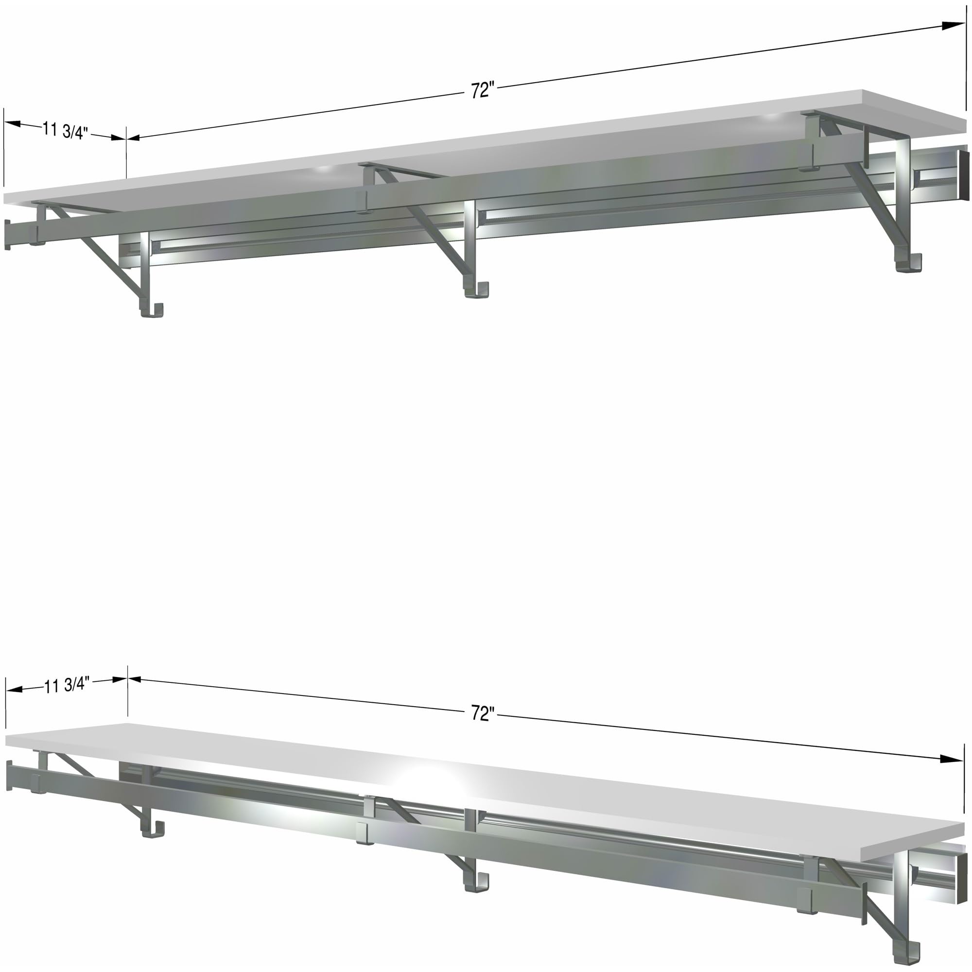 Arrange A Space Shelf Double Hang Closet System, 72 in, White