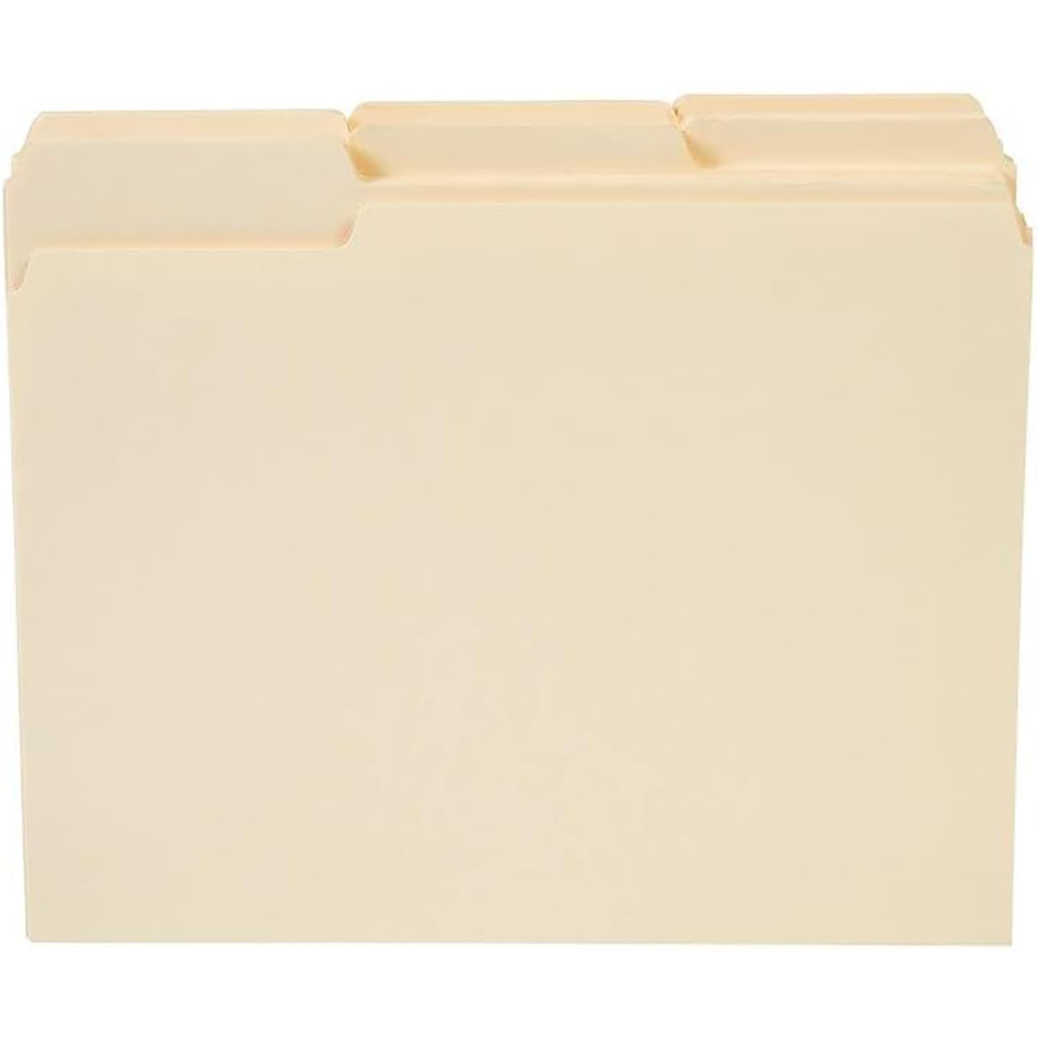 Staples 116657 Manila File Folders Letter 3 Tab Assorted Position 100/Box