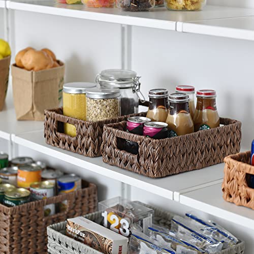 GRANNY SAYS Bundle of 2-Pack Wicker Baskets Storage & 3-Pack Wicker Storage Baskets for Home Office