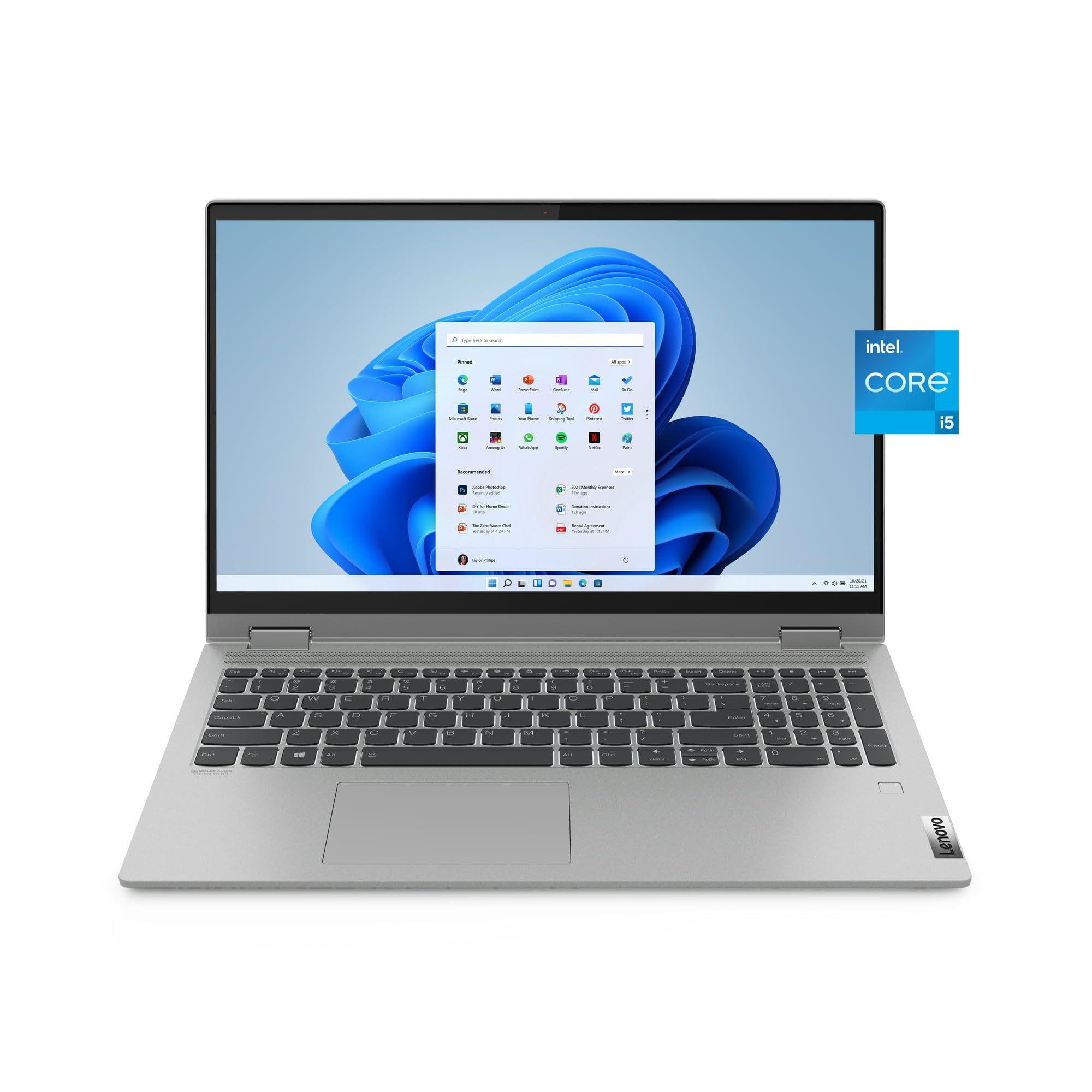 Lenovo Ideapad Flex 5i 2-in-1 15.6 FHD Touchscreen Laptop | Intel Core i5-1135G7 | Intel Iris Xe Graphics | 8GB RAM | 512GB SSD | Backlit | Fingerprint | Windows 11 Home | Bundle with Stylus Pen