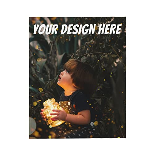 Custom Blanket with Photo/Text Personalized Throw Blanket Customized Flannel Blankets for Couples, Lover, Family, Friends, Dog, Cat Or Pet Gifts for Birthday Mom Dad Friends 30"x40"