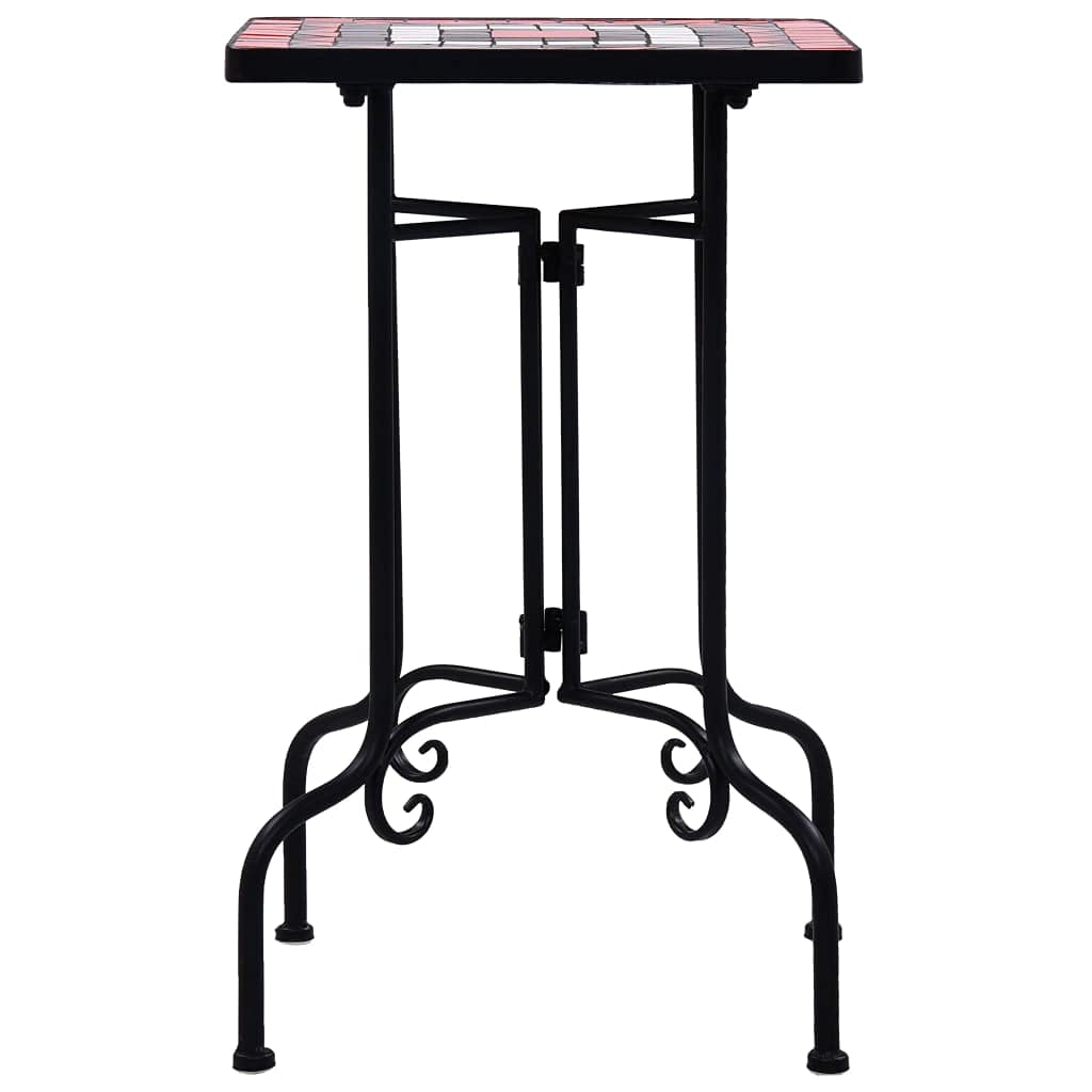 TEWTX7 Mosaic Accent Table Patio Side Table End Table Coffee Table Plant Stand 13.8" x 13.8" x 22" Plant Shelf for Patio Porch Beach Theme Balcony Back Deck Pool Indoor Outdoor Coffee