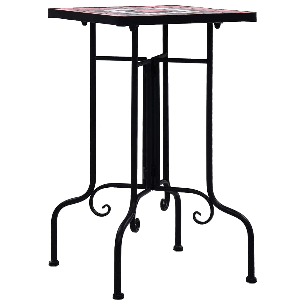 TEWTX7 Mosaic Accent Table Patio Side Table End Table Coffee Table Plant Stand 13.8" x 13.8" x 22" Plant Shelf for Patio Porch Beach Theme Balcony Back Deck Pool Indoor Outdoor Coffee