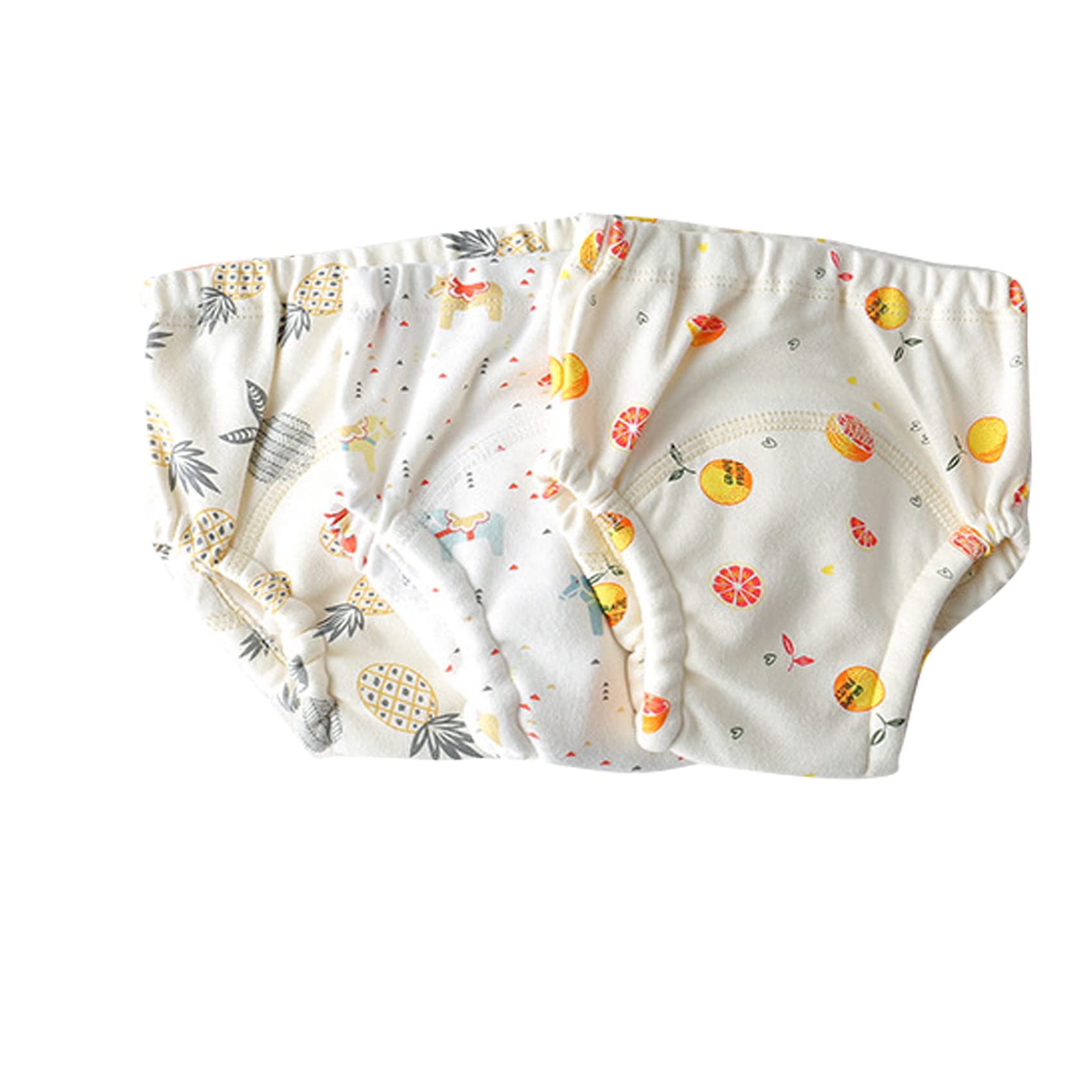 ORINERY Unisex Training Underwear Cotton Toddler Boys Underpants Potty Training Panties Waterproof Girls Pee Panties 6-Pack (DX528-C, 6-12 Months Old)