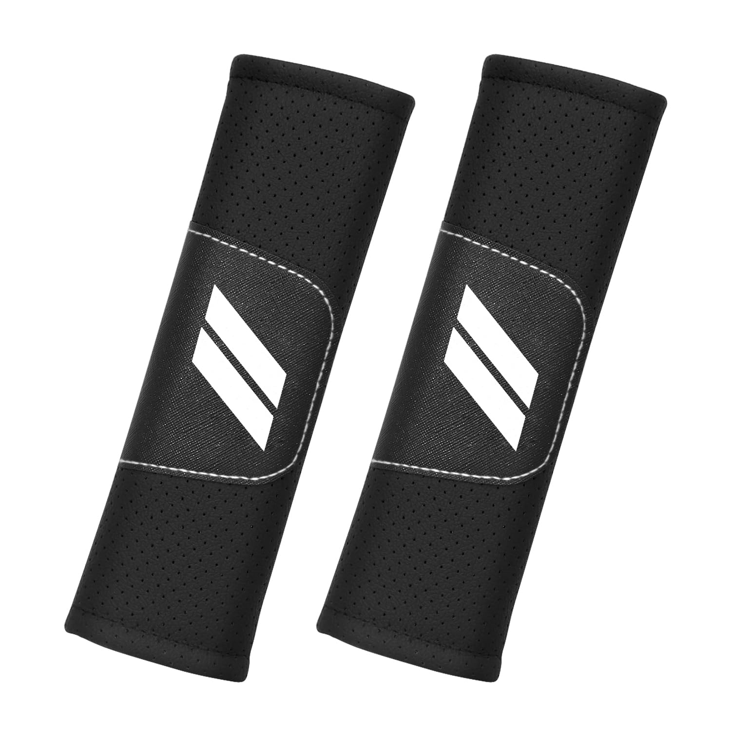 REMOCH Seat Belt Covers Pads for Dodge Charger Challenger Durango Accesssories 2015-2023, Leather Seatbelt Cover Shoulder Strap Cushion Proetection Sleeve (2 Pcs, White)