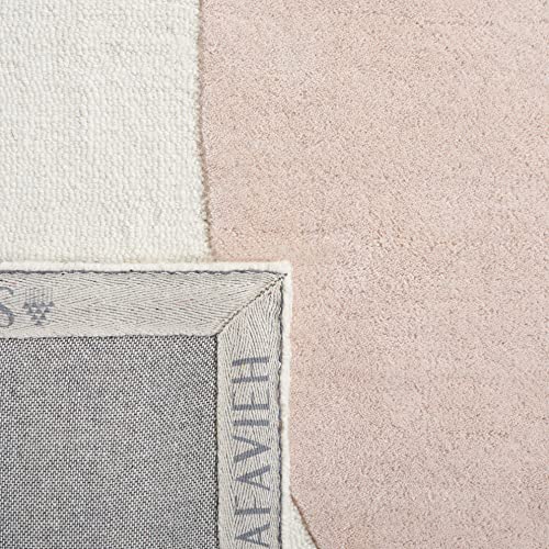 Safavieh Rodeo Drive Collection 3' x 5' Ivory/Blush RD860U Handmade Mid-Century Modern Abstract Wool Area Rug