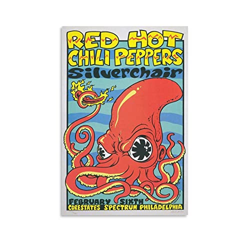 Red Hot Chili Peppers Poster Canvas Poster Bedroom Decoration Landscape Office Valentine's Birthday Gift Unframe-style-112x18inch(30x45cm)
