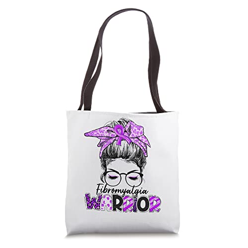 Fibromyalgia Awareness Messy Bun Women Tote Bag