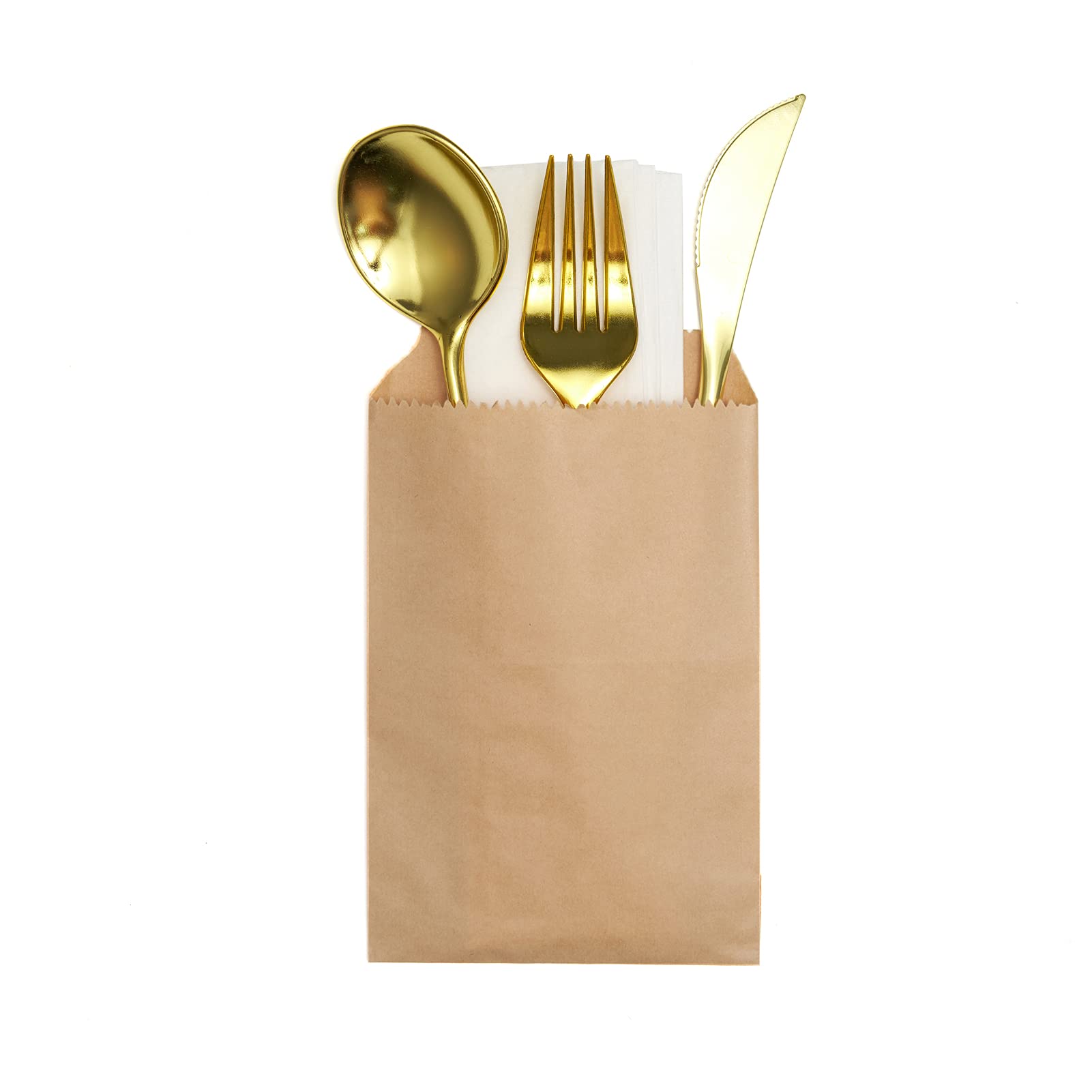 100-pack 3x5 Inches Natural Kraft Paper Bags for Bakery Cookies Treats Snacks Sandwiches Popcorn Small Gift bag