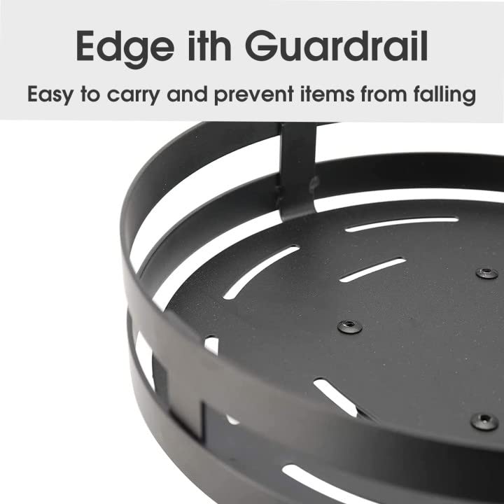 2 Tier Turntable Organizer, 360 Degree Rotating Turntable 9 "Non-Skid Rotating Tissue Storage Container, Bathroom, Kitchen, cabinets, Pantry, countertop Organizerā¦