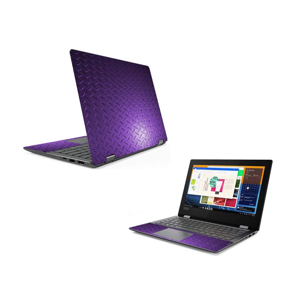 MightySkins Skin Compatible with Lenovo Flex 6 11" (2018) - Purple Diamond Plate | Protective, Durable, and Unique Vinyl Decal wrap Cover | Easy to Apply, Remove, and Change Styles | Made in The USA