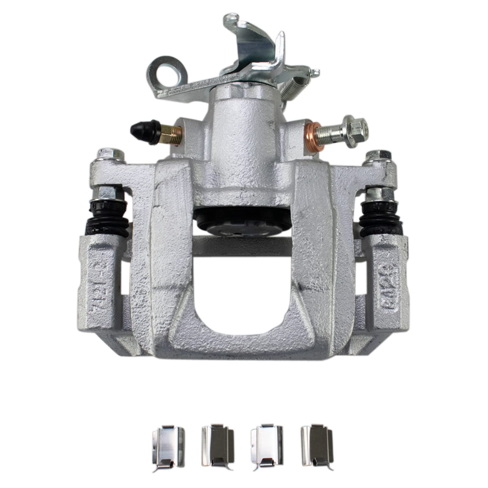TRQ Rear Brake Pad & Rotor Kit Brake Caliper Brake Pads Brake Rotor Semi-Metallic Premium G-Coated Compatible with 2009-2013 Dodge Journey
