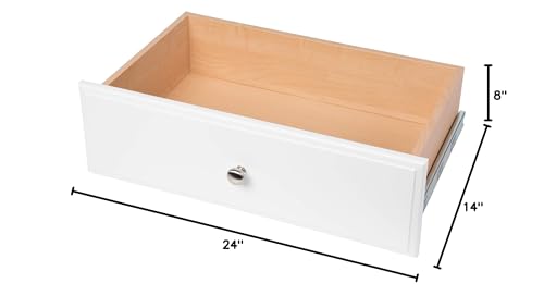 Easy Track 8" Drawer Closet Storage, White