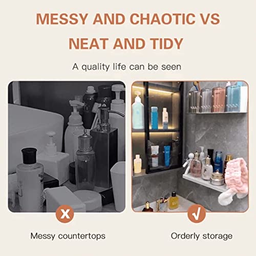 Poluom The Kitchen Toilet Receive Shelf, Cute Villain Floating Shelves, Kitchen Wall Mounted Shelf, Bathroom Bedroom Storage Rack, Punching-Free, No Glue Marks (Grey, 2PCS)
