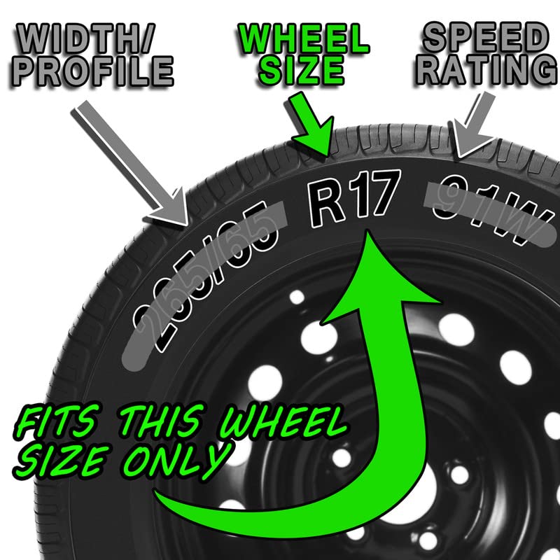 Fuel Rider Set of 4 17 Inch Gloss Black Wheel Skins Compatible with 14-19 Dodge Journey 17-19 Caravan Impostor for Style Wheel Rim Covers