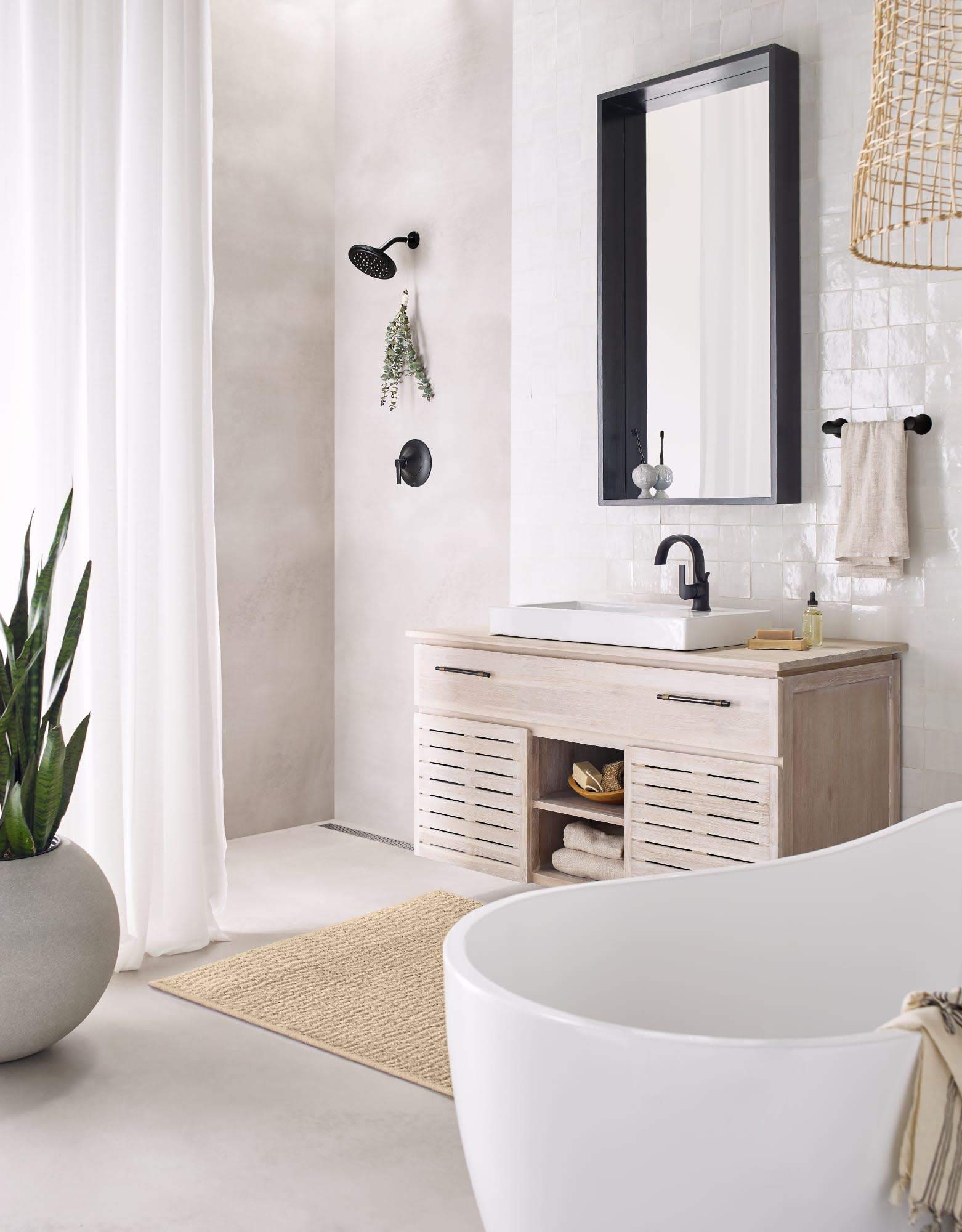 Moen Doux Brushed Nickel One-Handle High Arc Laminar Stream Bathroom Faucet, Modern Bathroom Sink Faucet, S6910BN