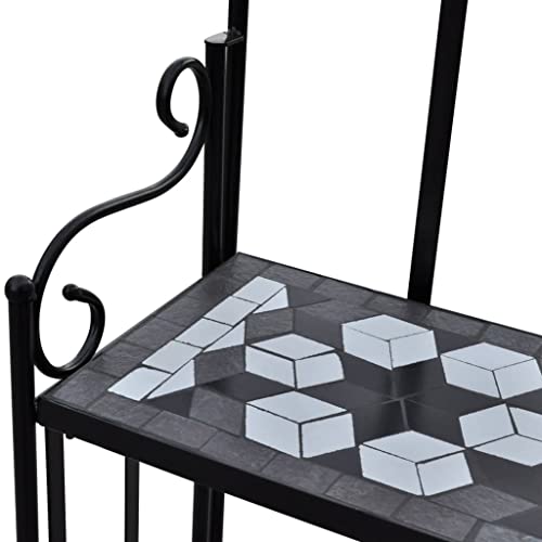 ZQQLVOO Mosaic Side Table Plant Table,Plant Rack,Plant Display Stand,Multi-Purpose Plant Stand,Flower Stands,For Backyard,Garden, Balcony,Terrace, Terracotta