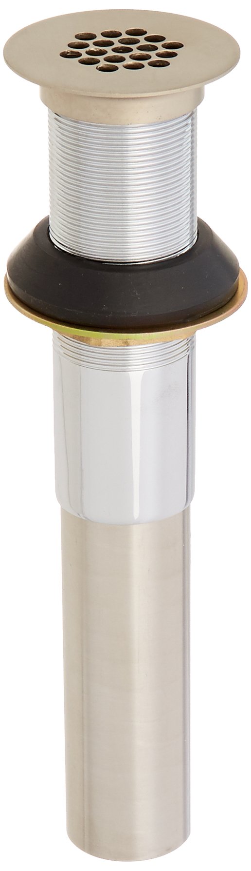 Moen 123816BN Grid Strainer Drain without Overflow for Bathroom Sinks, Brushed Nickel