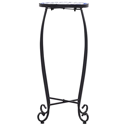 ZQQLVOO Mosaic Plant Table,Plant Rack,Plant Display Stand,Multi-Purpose Plant Stand,Flower Stands,For Backyard,Garden, Balcony,Terrace,Black White